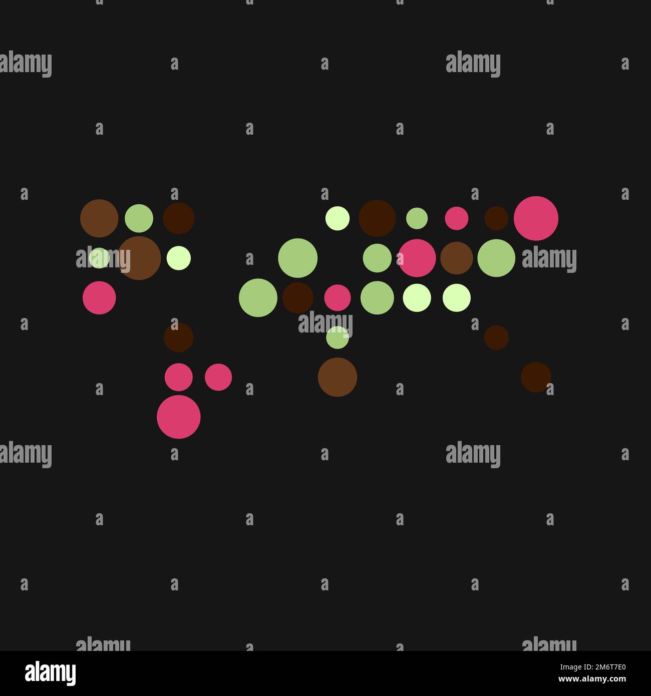 World Map Silhouette Pixelated generative pattern illustration Stock ...