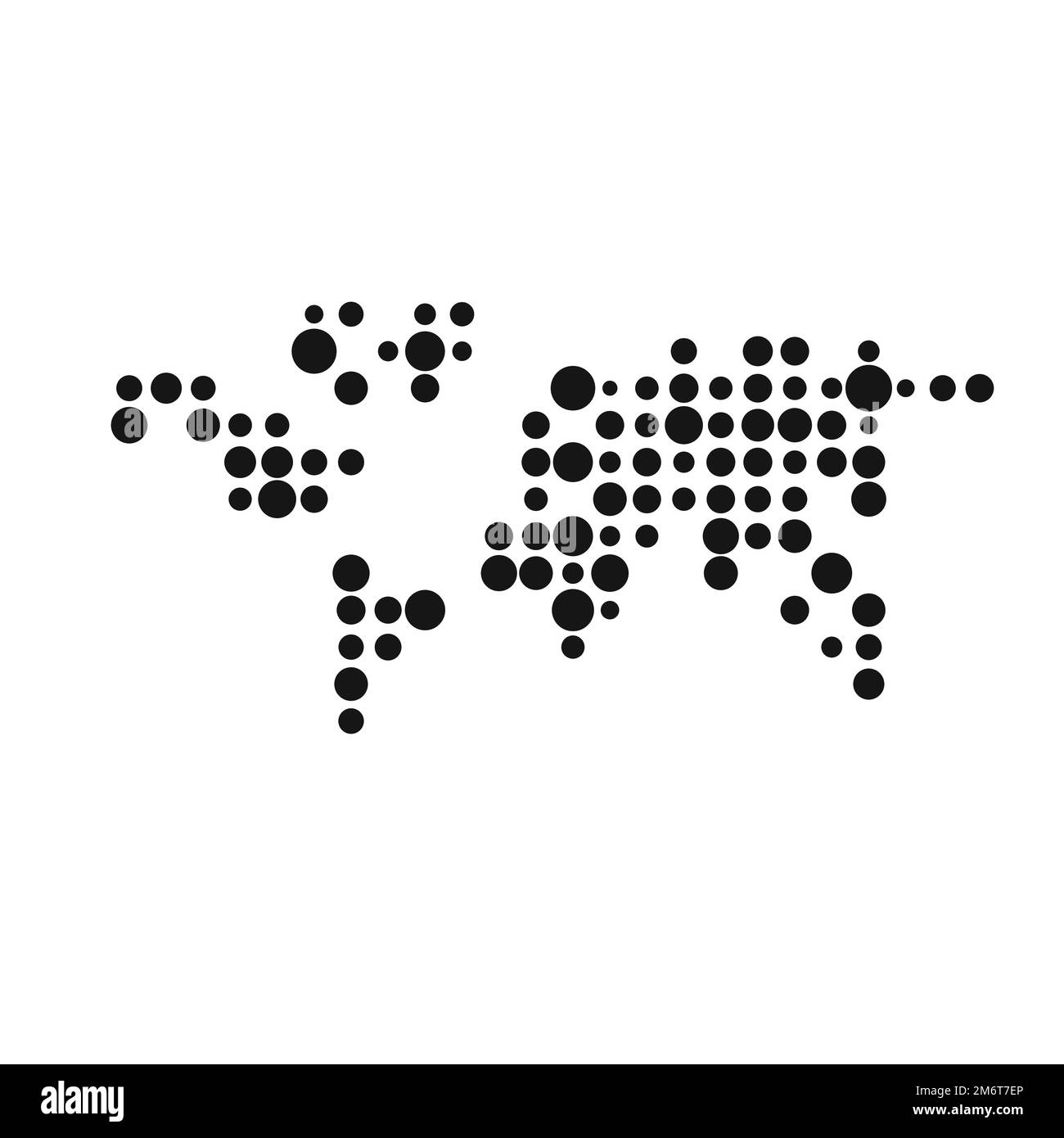 World Map Silhouette Pixelated generative pattern illustration Stock ...