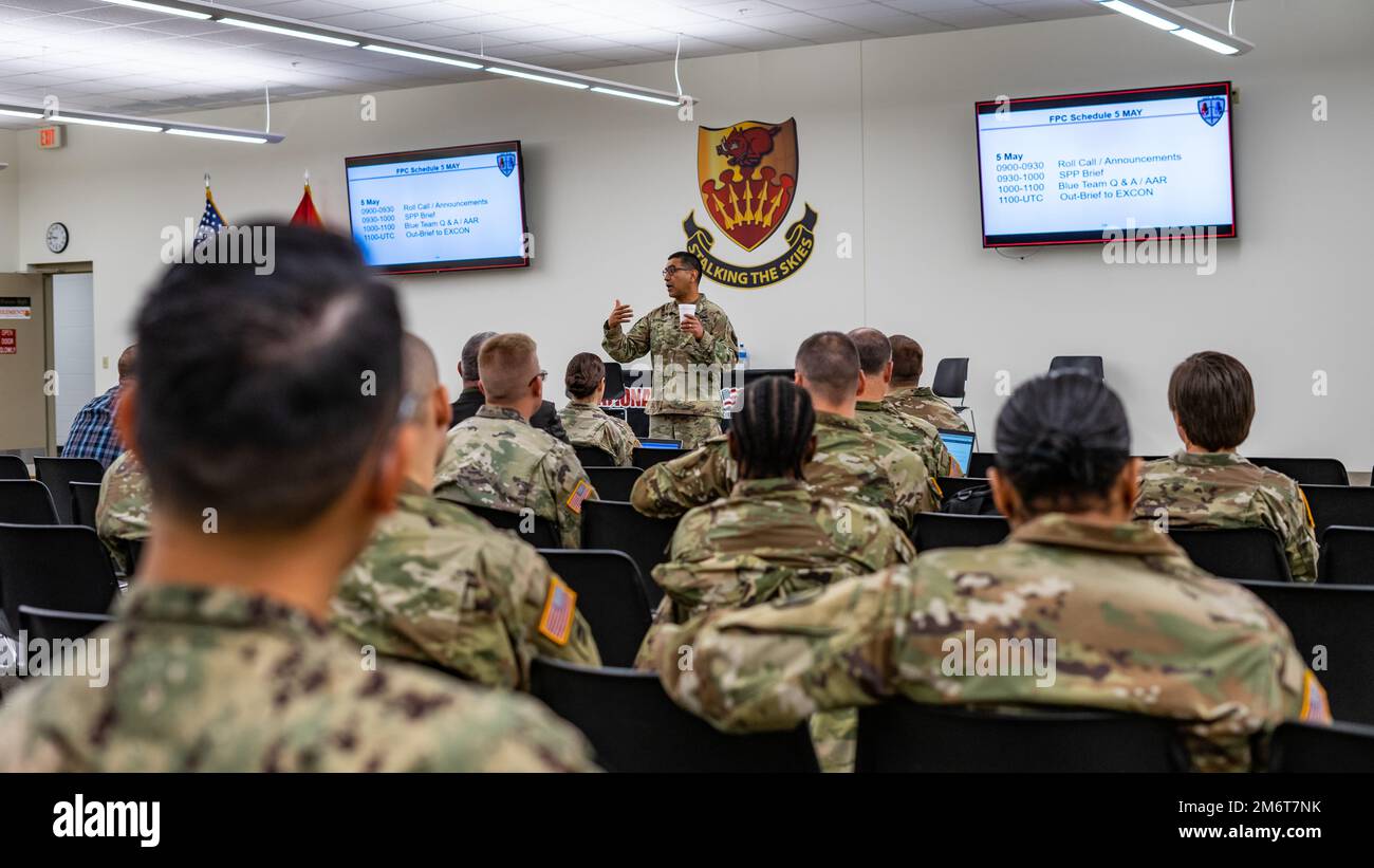 Cyber Shield 22, Col Isaac Martinez speaks to Cyber Shield Staff and ...