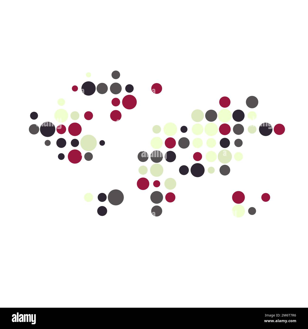 World Map Silhouette Pixelated generative pattern illustration Stock ...