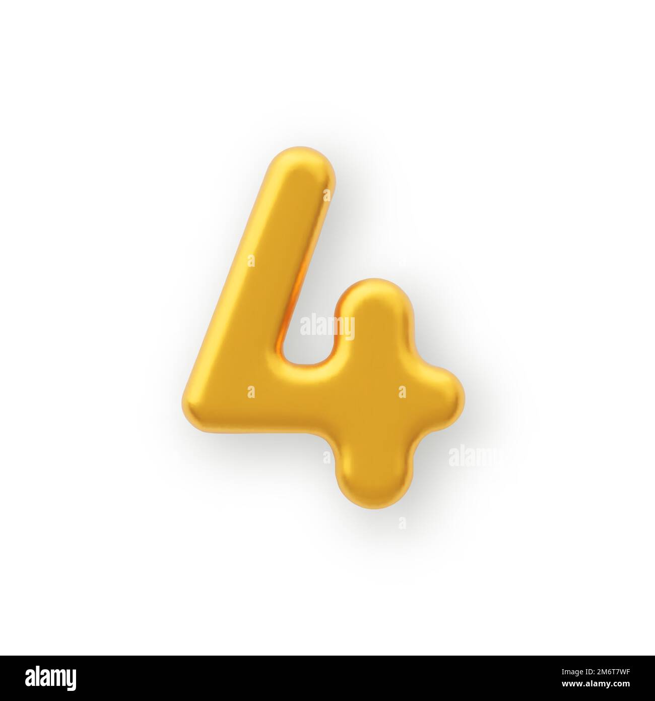 3D Gold number 4 on a white background Stock Vector Image & Art - Alamy