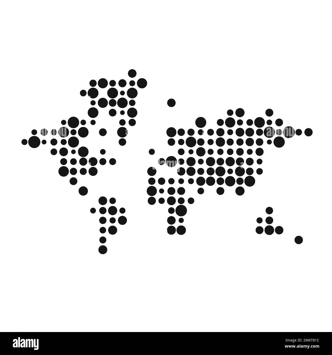 World Map Silhouette Pixelated generative pattern illustration Stock ...
