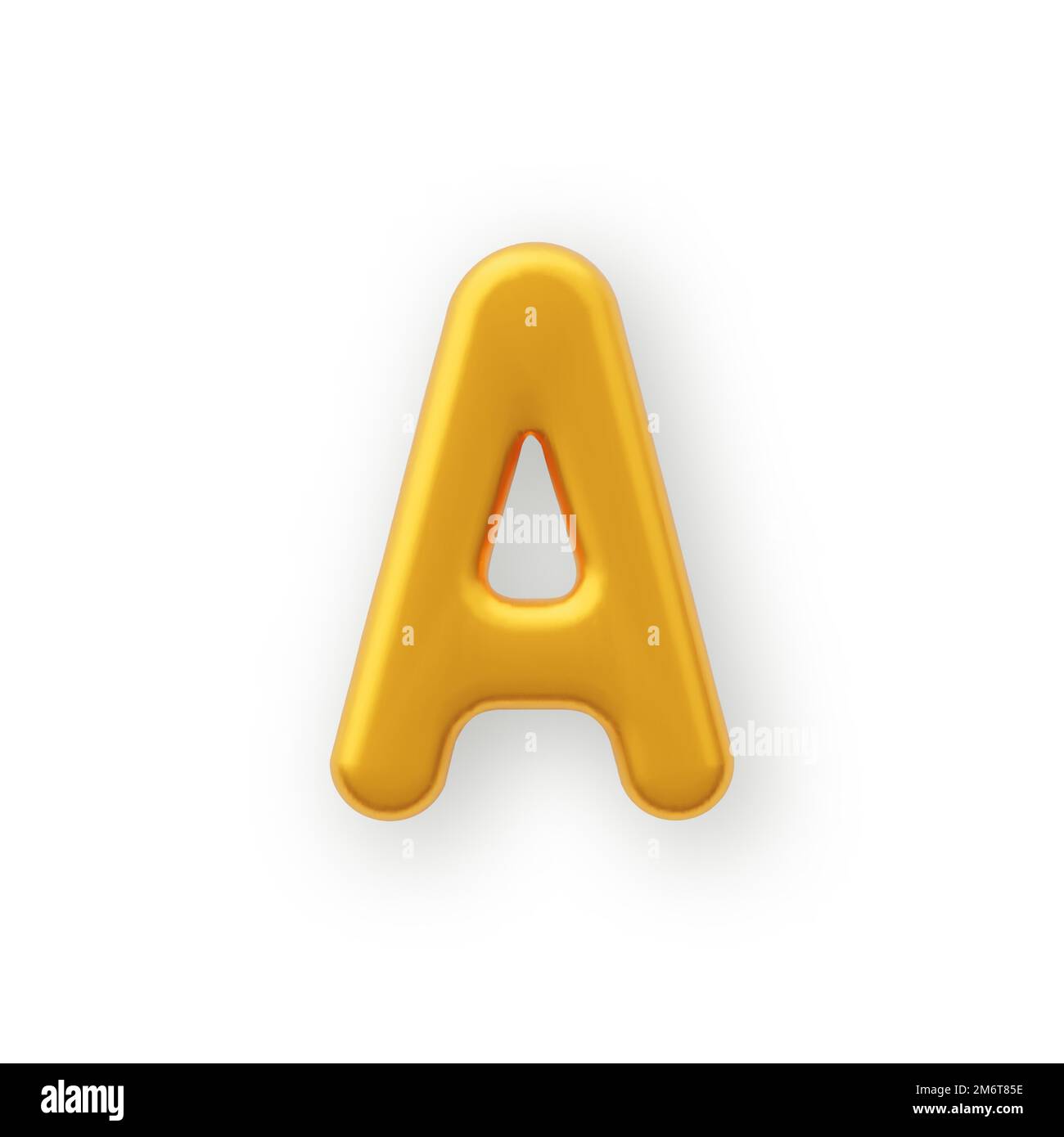 3D Gold uppercase letter A on a white background Stock Vector Image ...