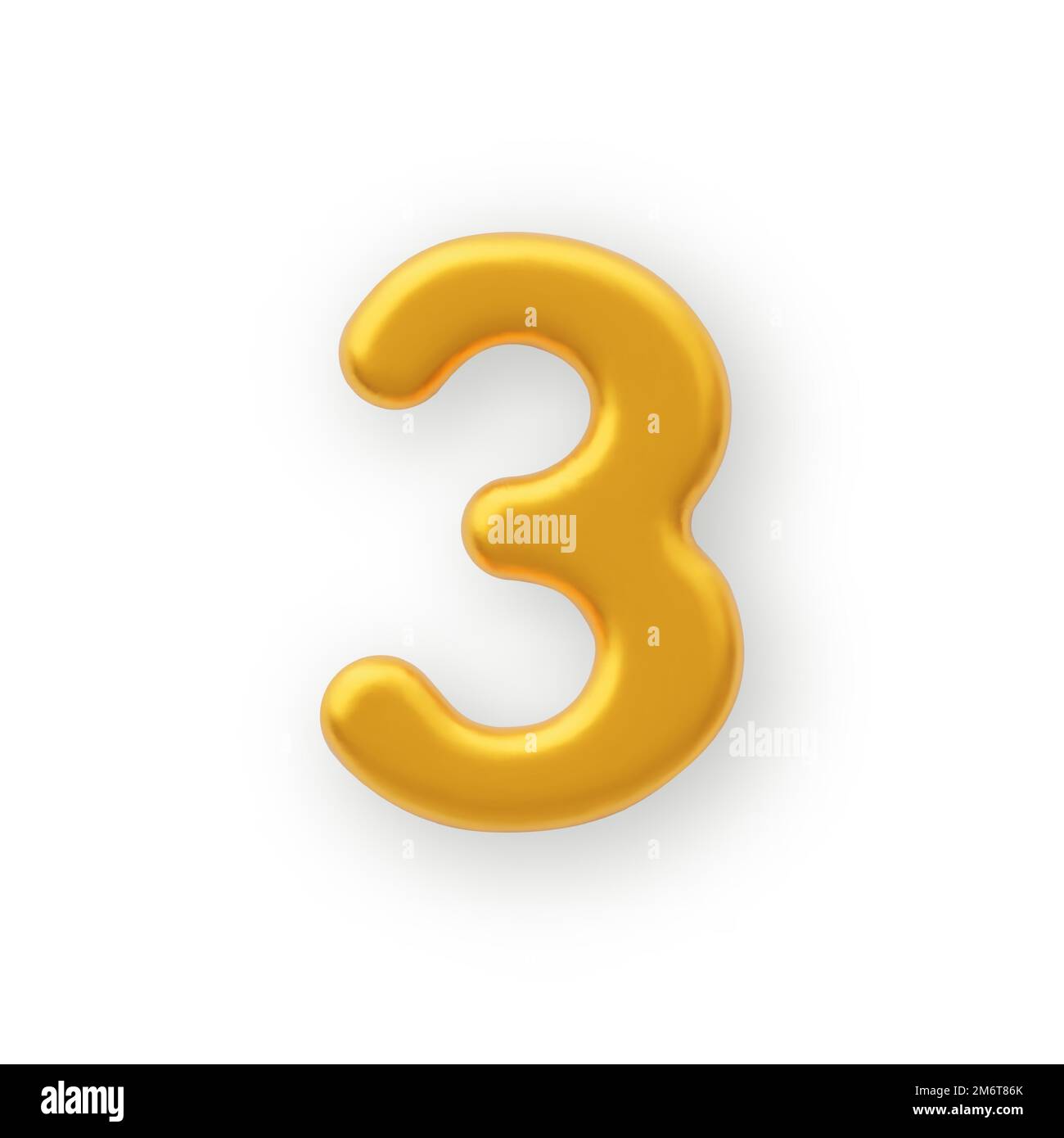 3D Gold number 3 on a white background Stock Vector Image & Art - Alamy