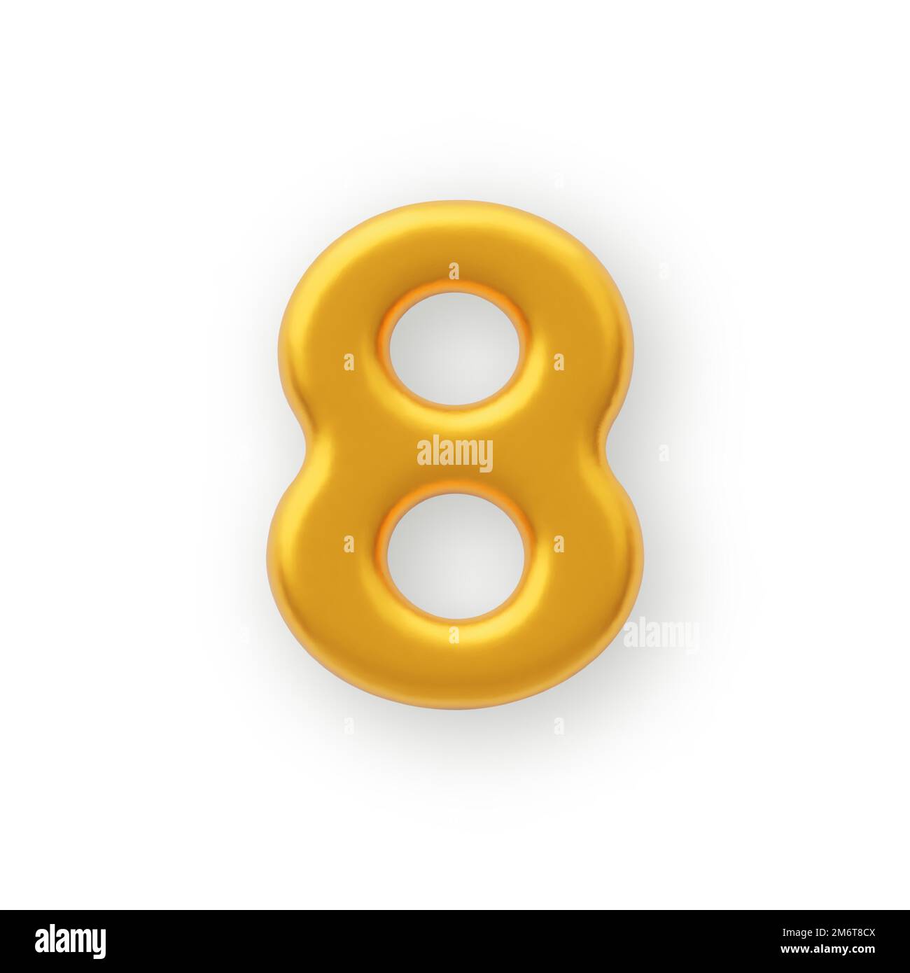 3D Gold number 8 on a white background Stock Vector Image & Art - Alamy