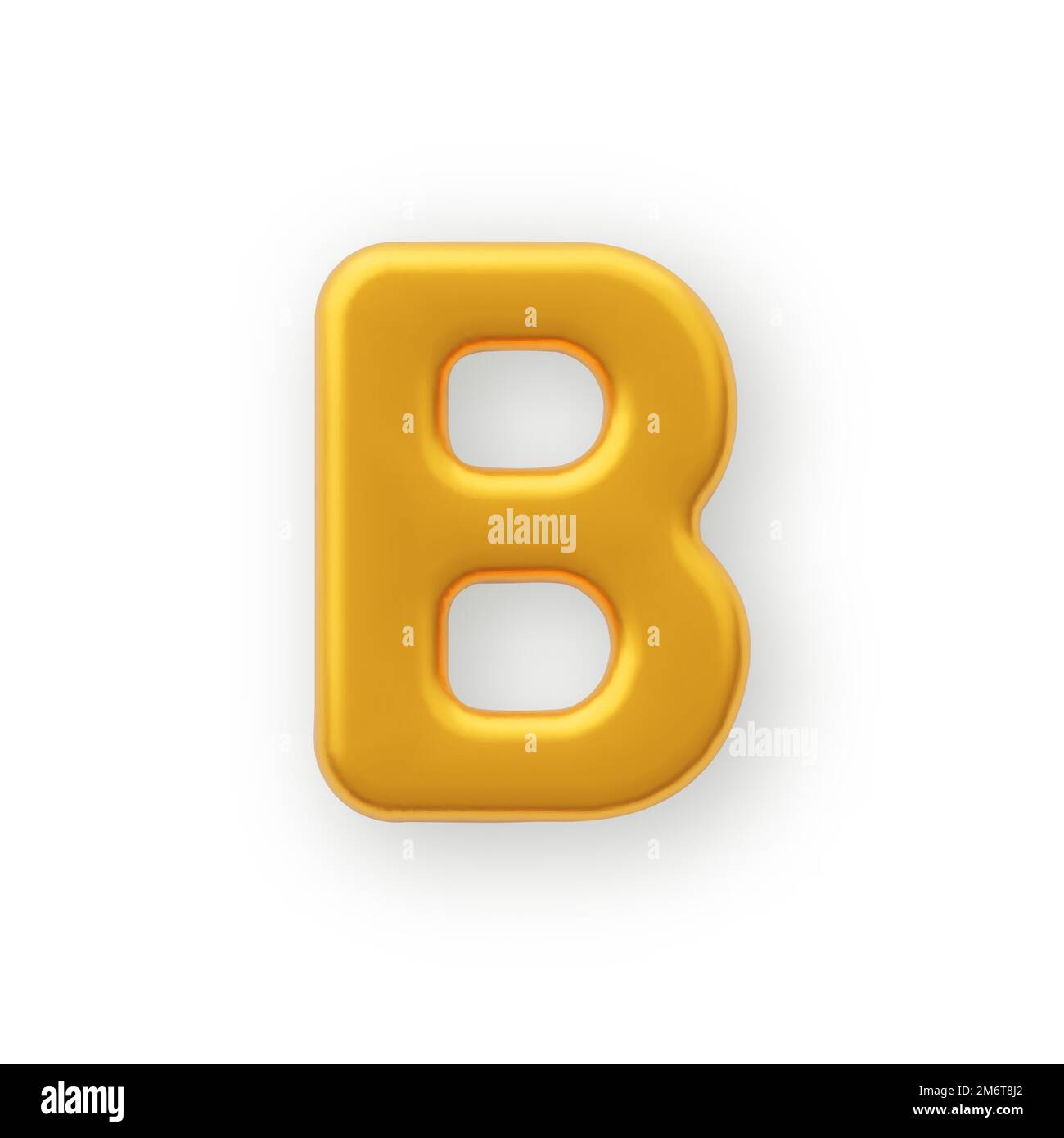 3D Gold uppercase letter B on a white background Stock Vector Image ...