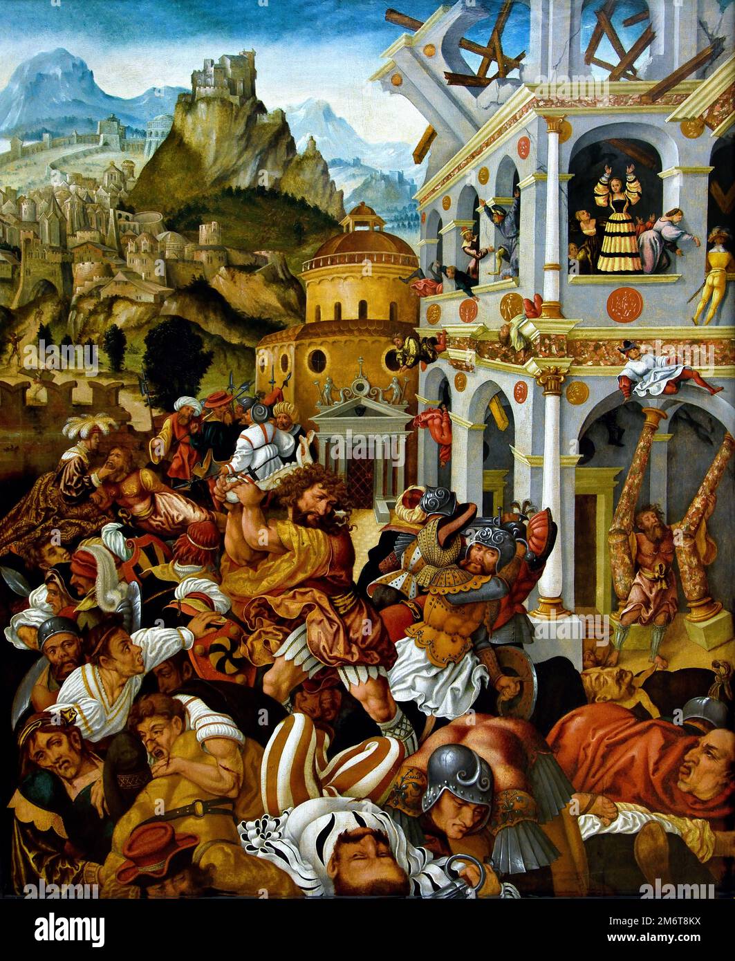 The Story of Samson,by D. A. Breu Jörg (1475 1537 ) German Germany ( Hebrew Shimshon, legendary ...