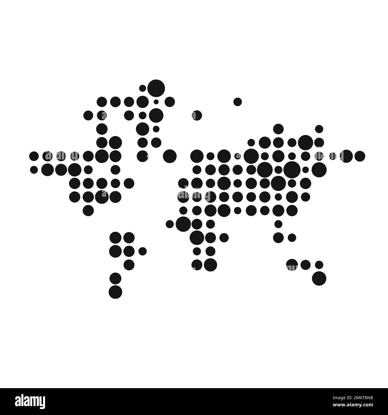 World Map Silhouette Pixelated generative pattern illustration Stock ...