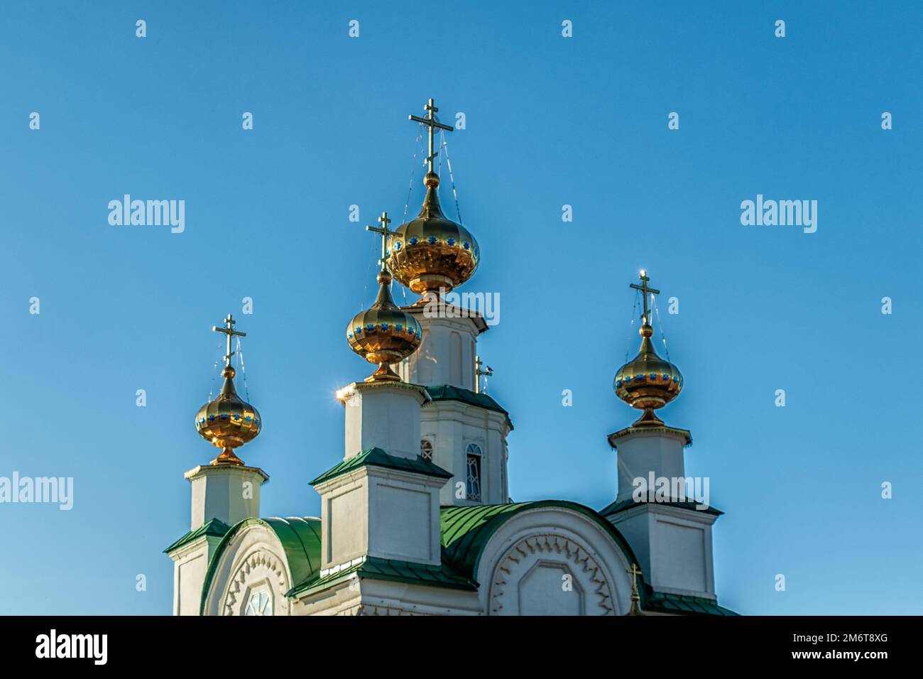 Domes of the temple in honor of the Assumption of the Blessed Virgin ...