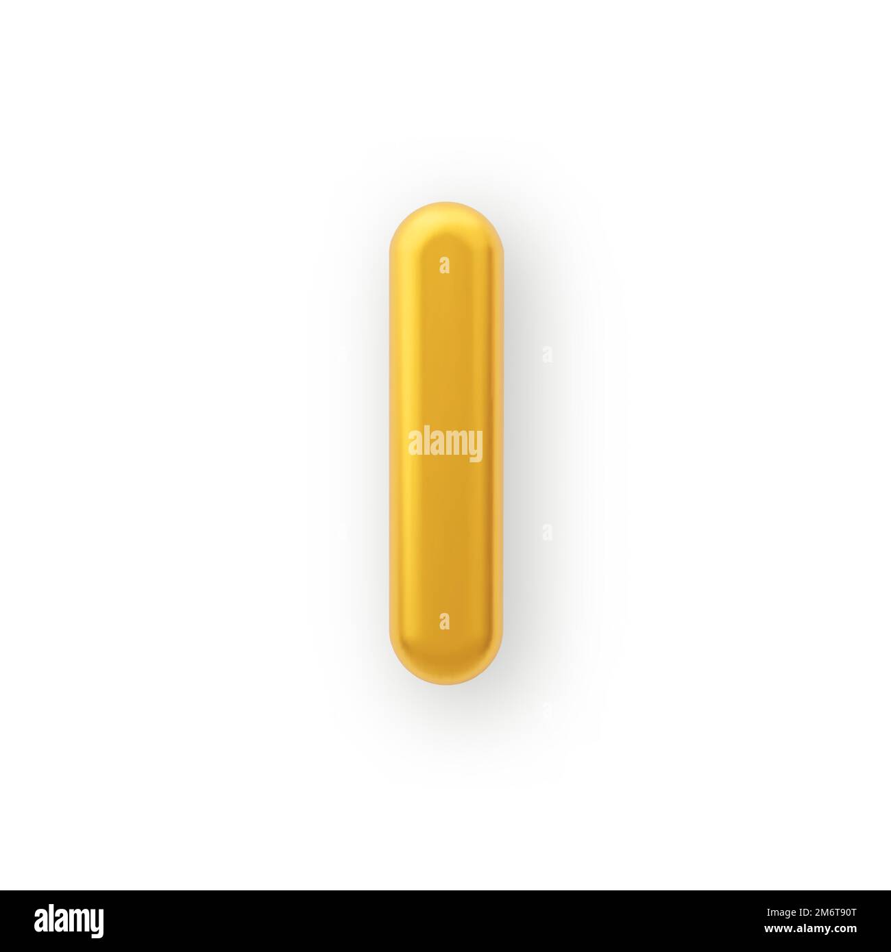 3D Gold uppercase letter I on a white background Stock Vector Image ...