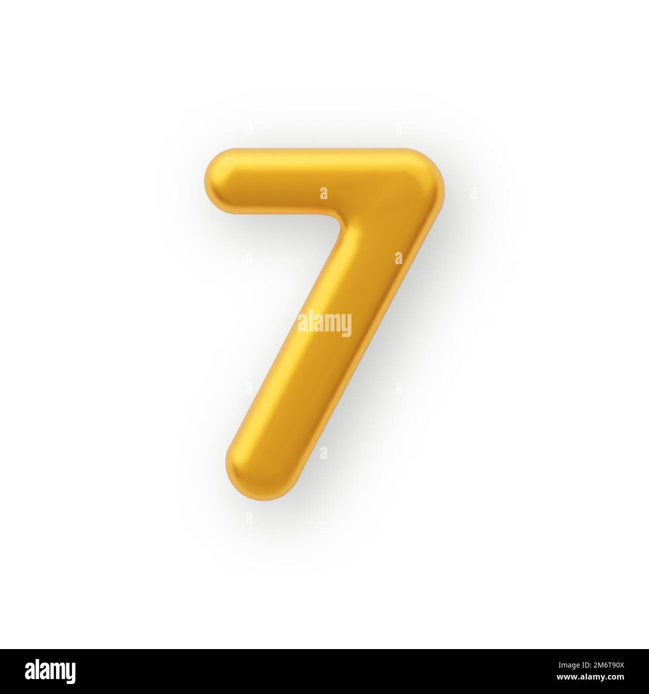 3D Gold number 7 on a white background Stock Vector Image & Art - Alamy