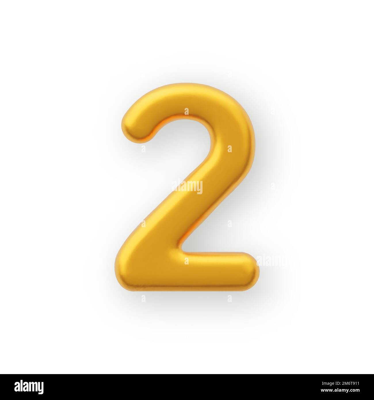 3D Gold number 2 on a white background Stock Vector Image & Art - Alamy