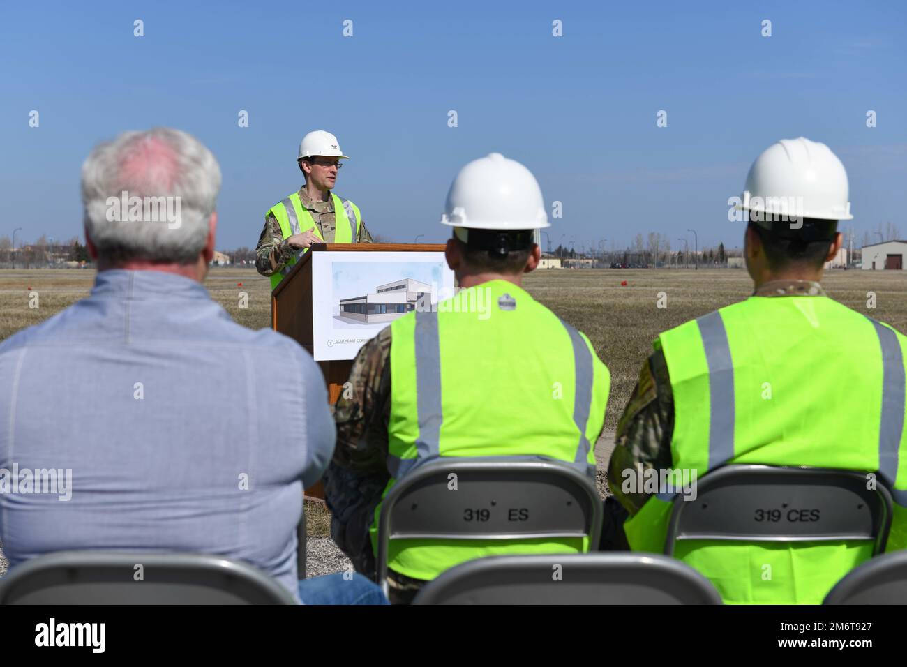 Col. Jeremy Fields, 319th Reconnaissance Wing vice commander, speaks ...