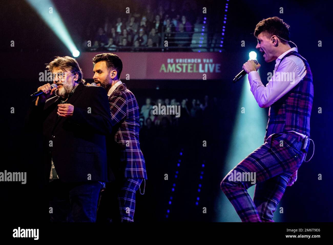 ROTTERDAM - Henk Westbroek and Nick and Simon during the first show of ...
