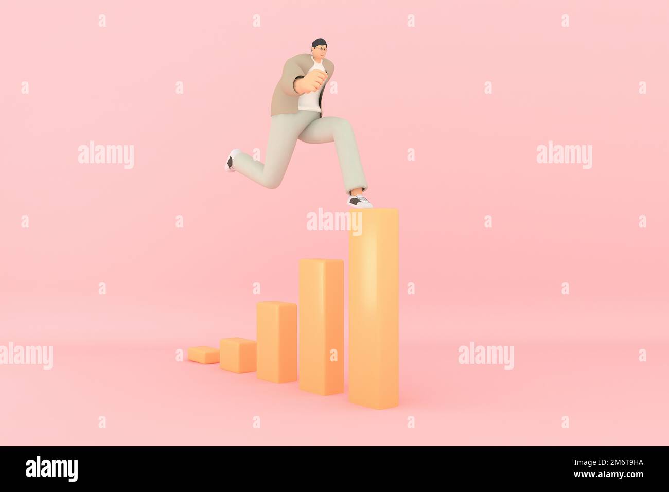 Cartoon character chart graph hi-res stock photography and images - Alamy