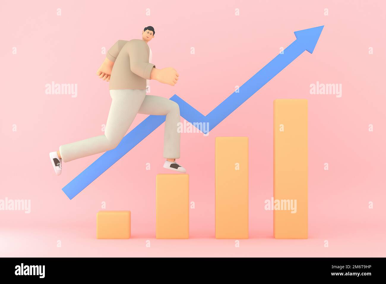 Cartoon character chart graph hi-res stock photography and images - Alamy