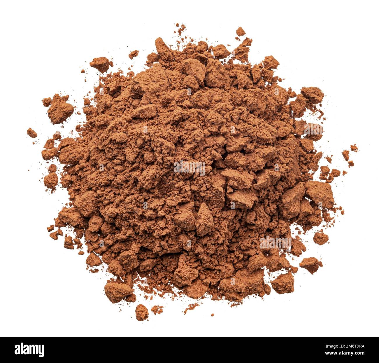 Pile of cocoa powder isolated on white background, top view Stock Photo ...