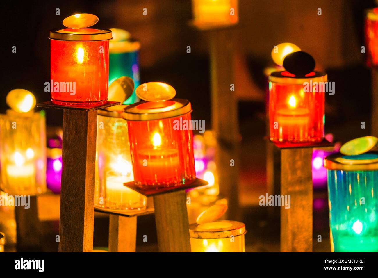 Colorful candles hi-res stock photography and images - Alamy