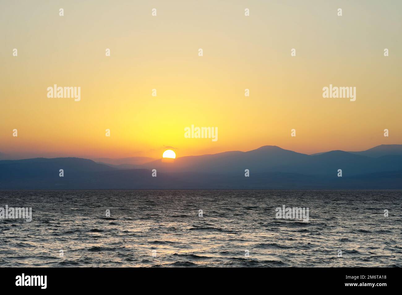 Lake Kinneret on the Sunset Stock Photo - Alamy