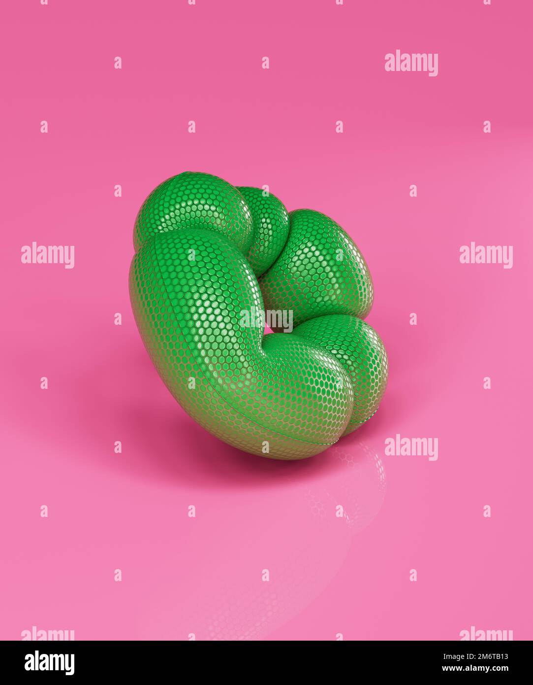 Green magical organic form. 3d render, 3d illustration Stock Photo - Alamy