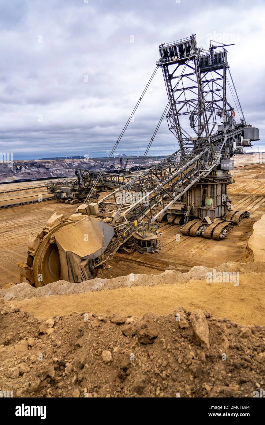 Opencast lignite mine Garzweiler 2, bucket wheel excavator 261 ...