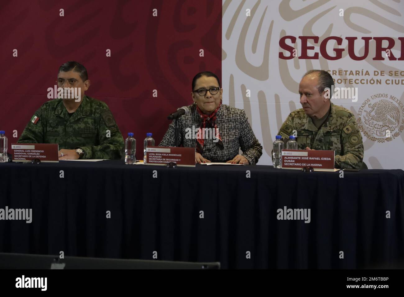 Non Exclusive: Mexico City, Mexico, January 5, 2023: The Secretaries of ...
