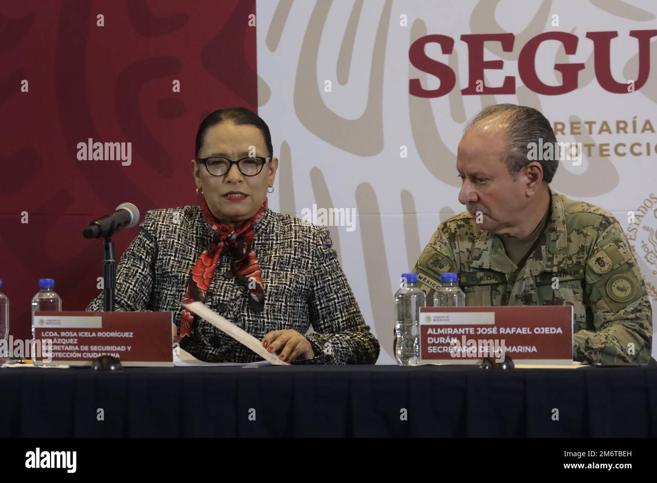 Non Exclusive: Mexico City, Mexico, January 5, 2023: The Secretaries of ...