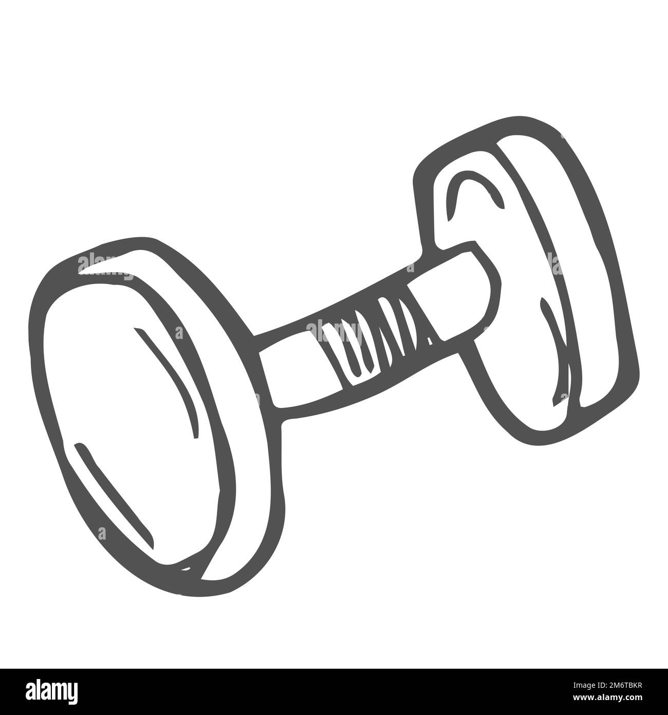 Dumbbell for gym hand drawn outline doodle icon. Muscle lifting ...