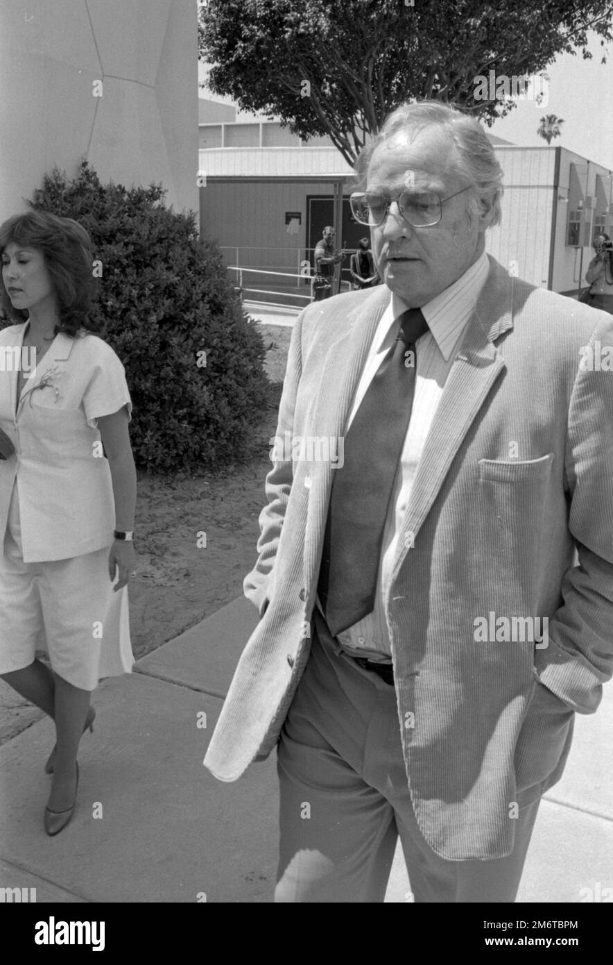 Marlon Brando at Santa Monica Superior Court during Caroline Barrett ...