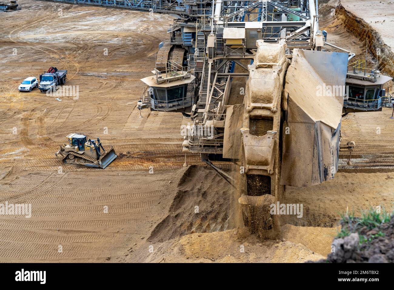 Opencast lignite mine Garzweiler 2, bucket wheel excavator 261 ...