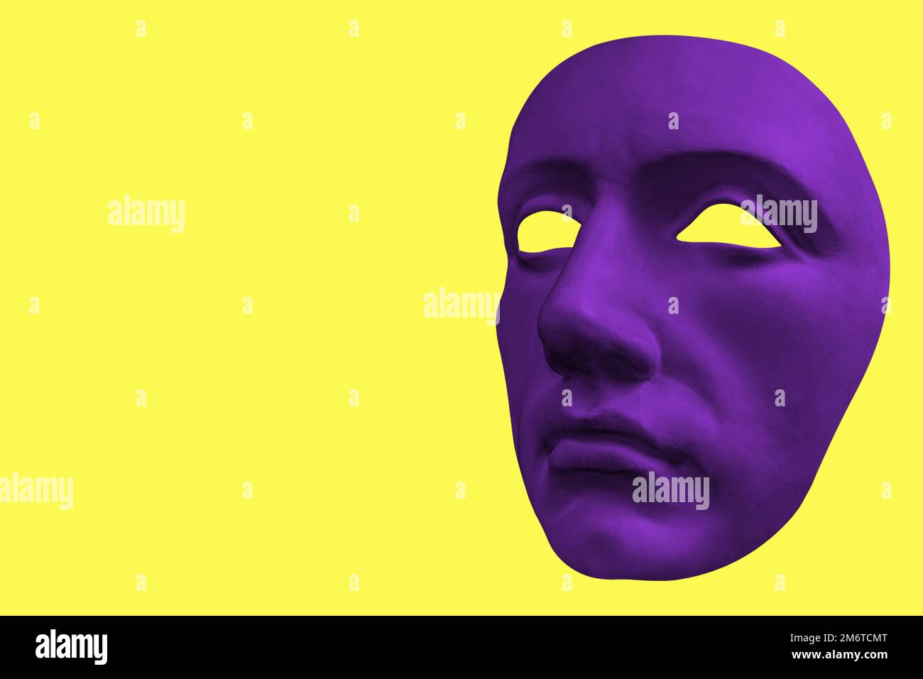 Antique sculpture of human face in artificial intelligence pop art ...