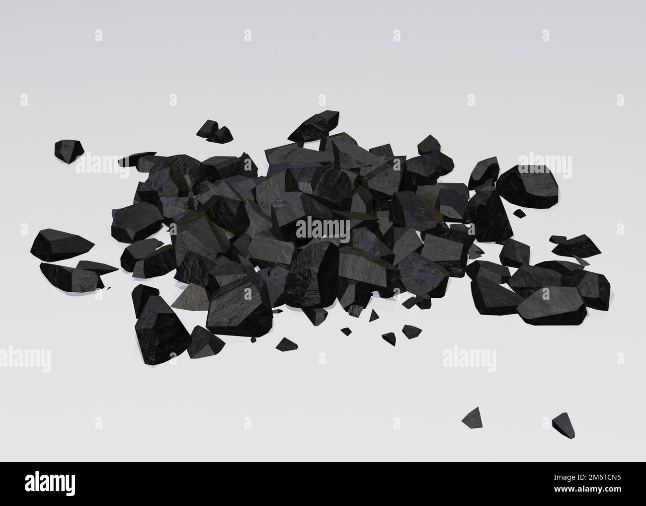 Isolated pile of black coal rock Stock Photo - Alamy