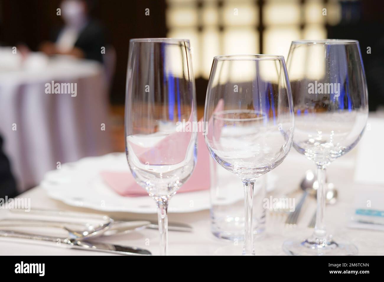 Stylish wine glass (wedding of the image Stock Photo - Alamy