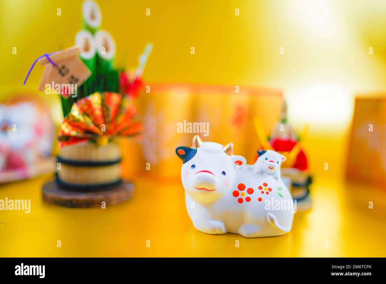 Ox Year greeting cards, New Year material (2021 New Year zodiac Stock ...