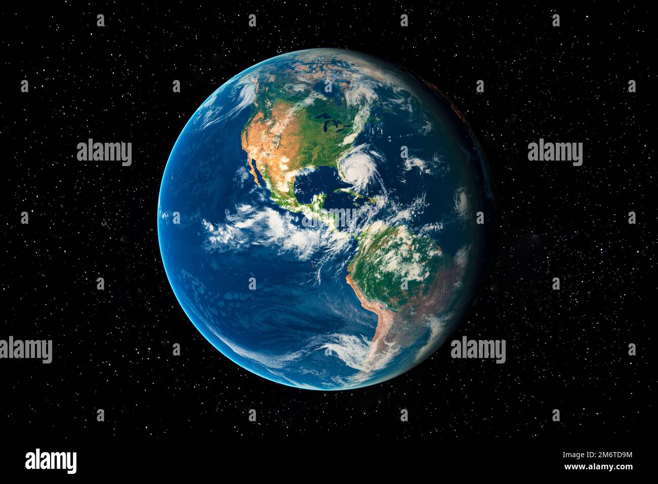 Planet Earth in Space surrounded by Stars. This image elements ...