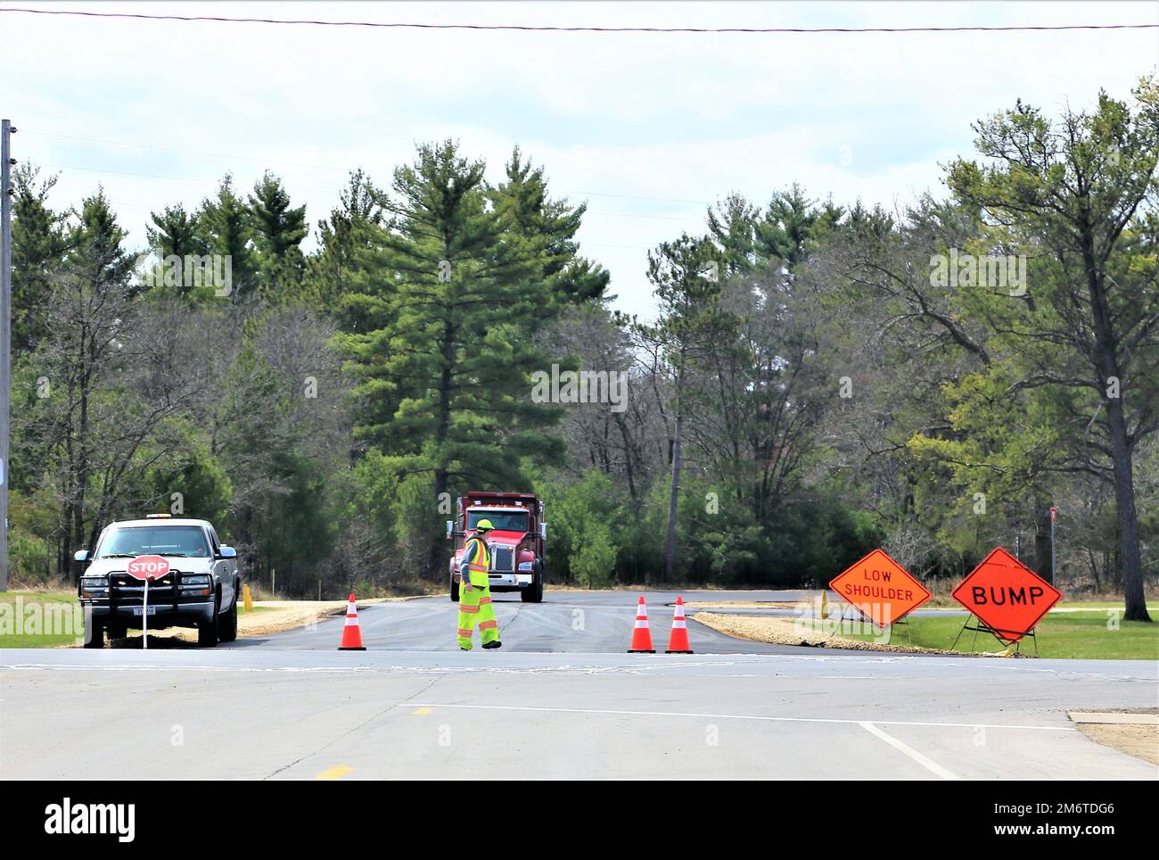 A roadway where workers with Mathy Construction of Onalaska, Wis., have ...