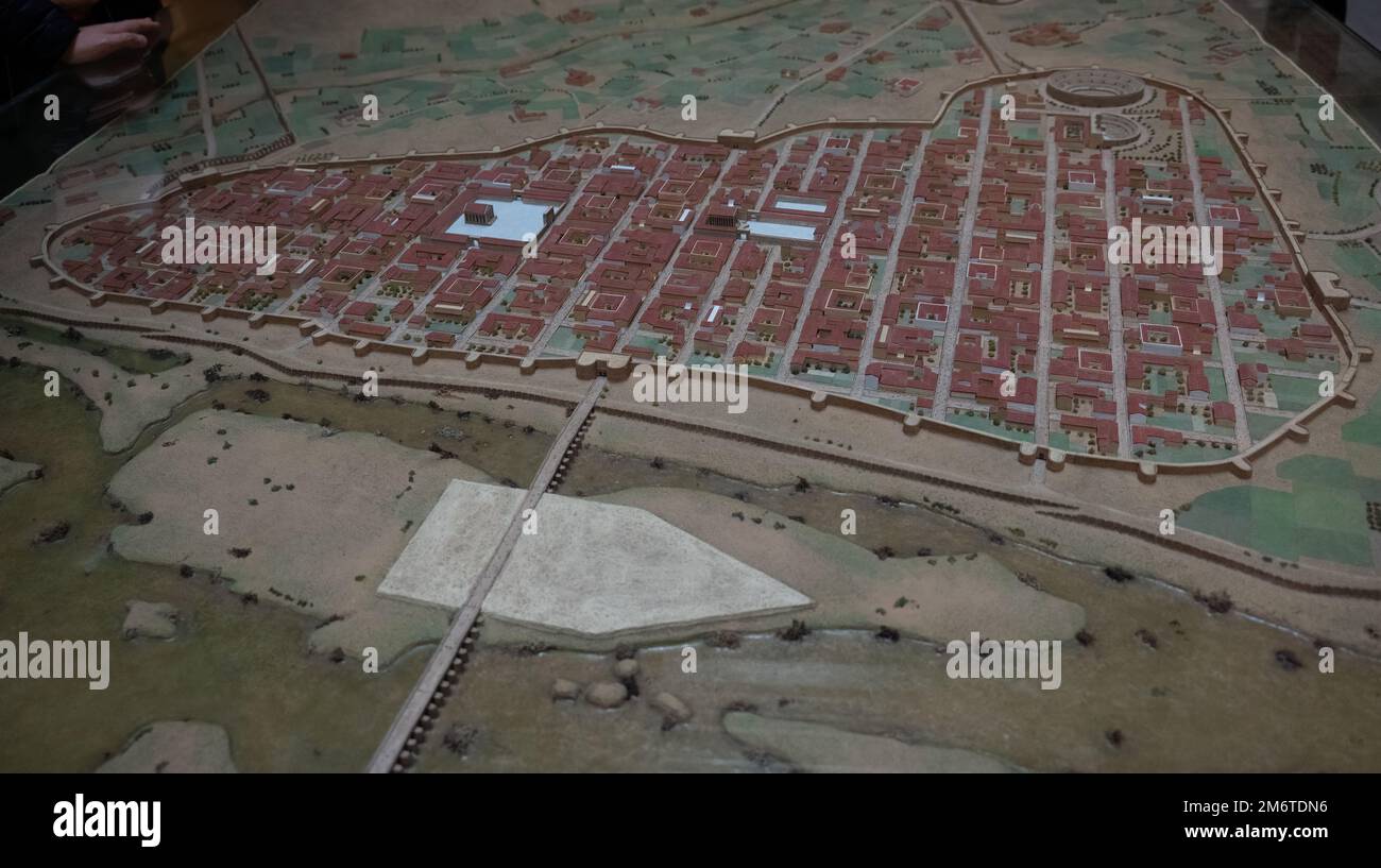 Merida, Spain - 28 Dec 23: A scale model of Augusta Emerita Stock Photo ...
