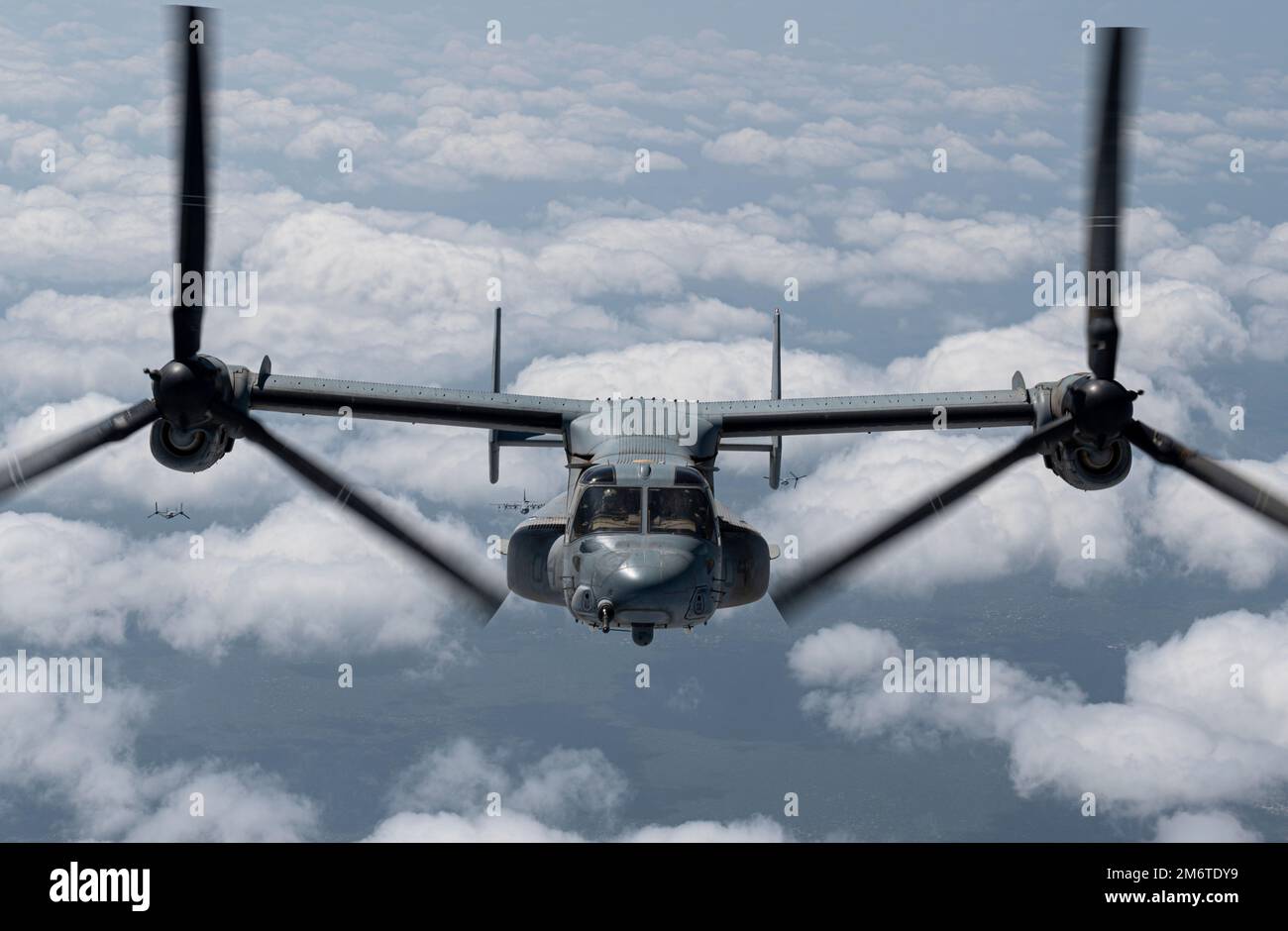 A U.S. Marine Corps MV-22 Osprey assigned to Marine Medium Tiltrotor ...