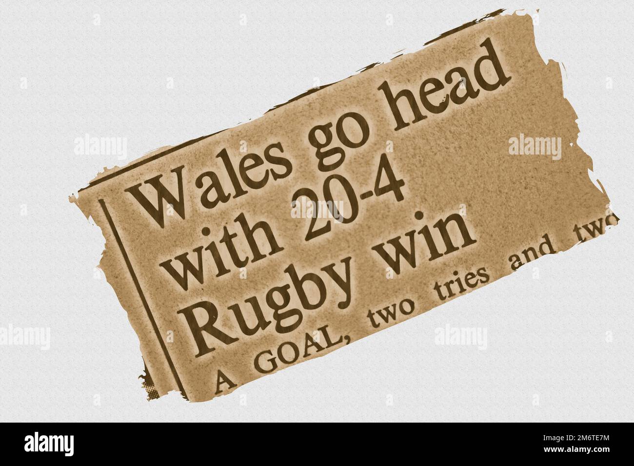 Wales go ahead with 20-4 Rugby win - news story from 1975 newspaper ...