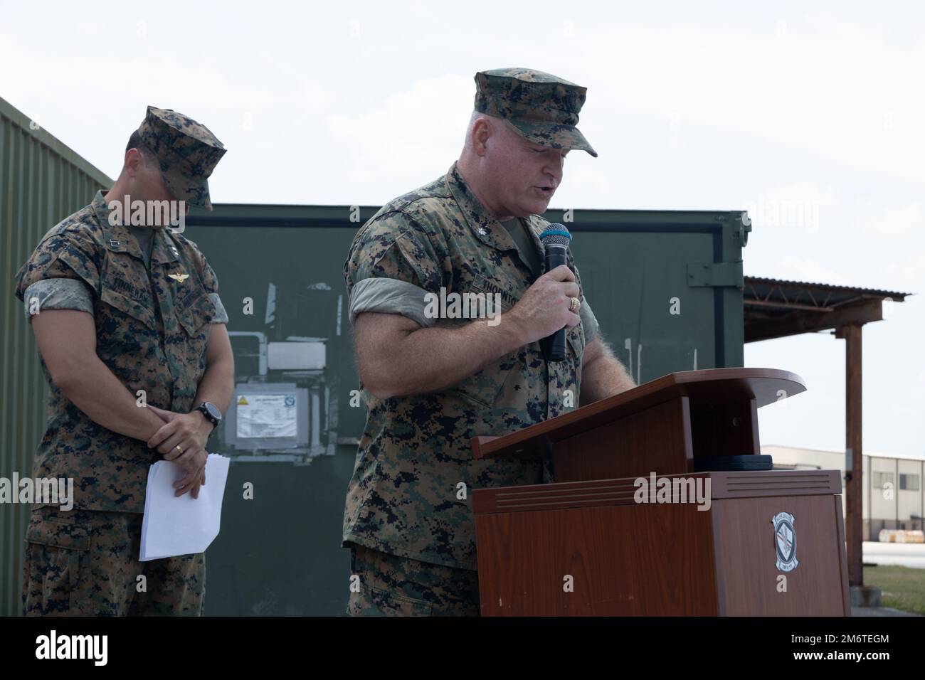 U.S. Navy CMDR. Garry Thorton, chaplain, Marine Aircraft Group 31 ...
