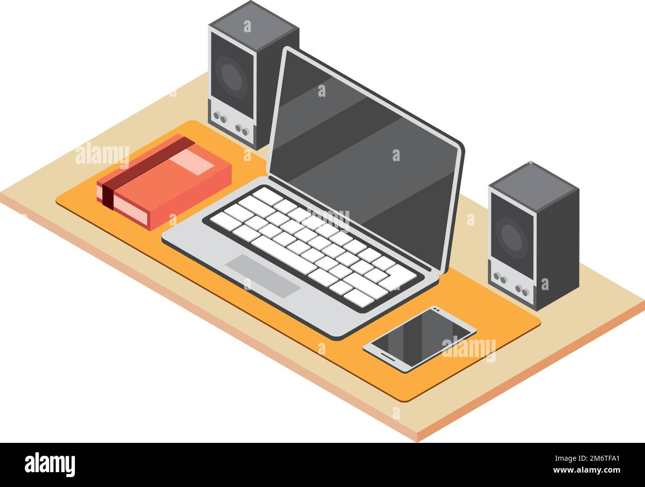 Desktop computer speakers Stock Vector Images - Alamy