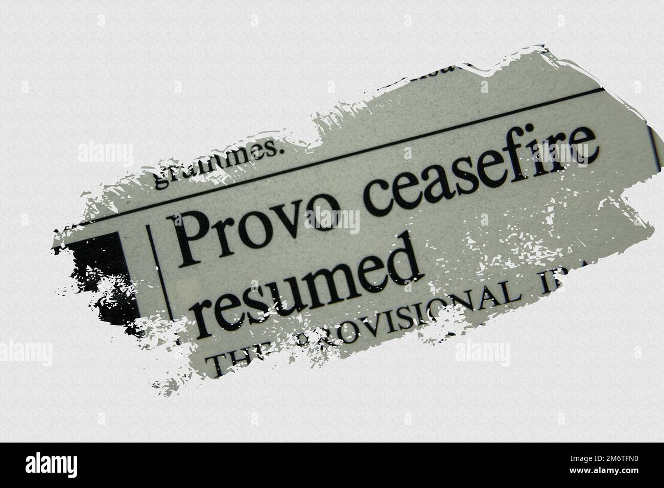 Provo ceasefire resumed - news story from 1975 newspaper headline ...