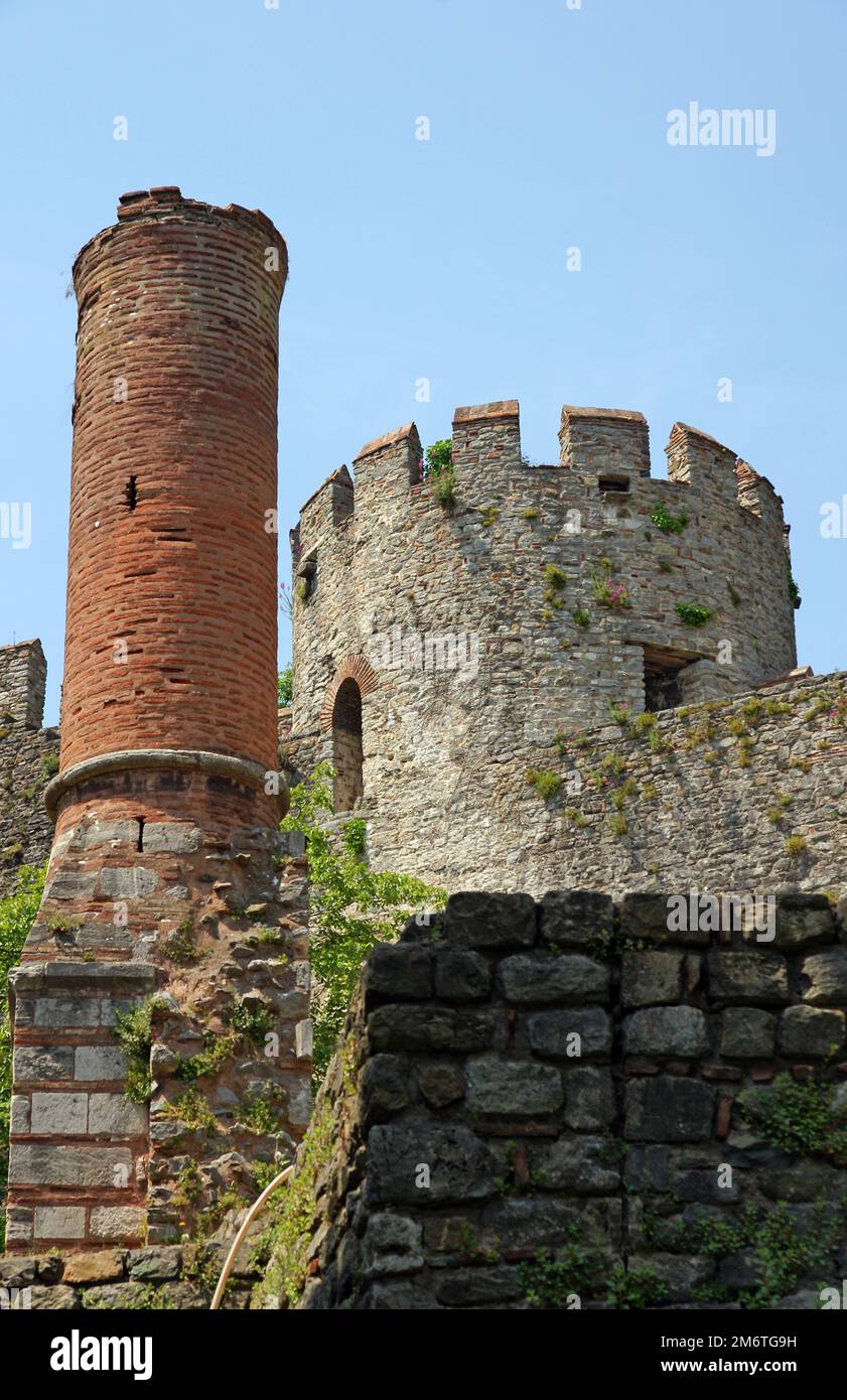Rumeli Hisarı Castle, located in Istanbul, Turkey, was built by Fatih ...