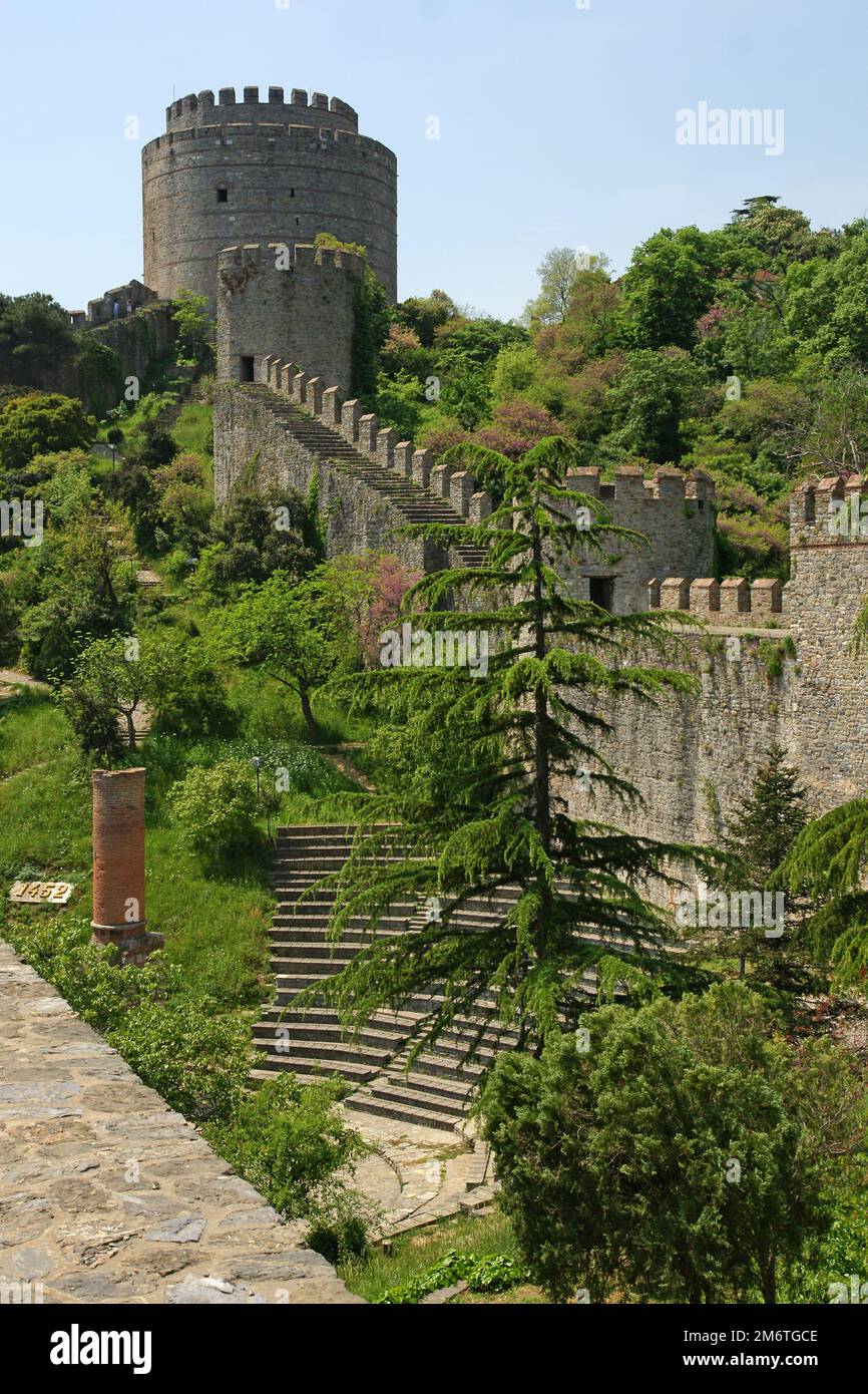 Rumeli Hisarı Castle, located in Istanbul, Turkey, was built by Fatih ...