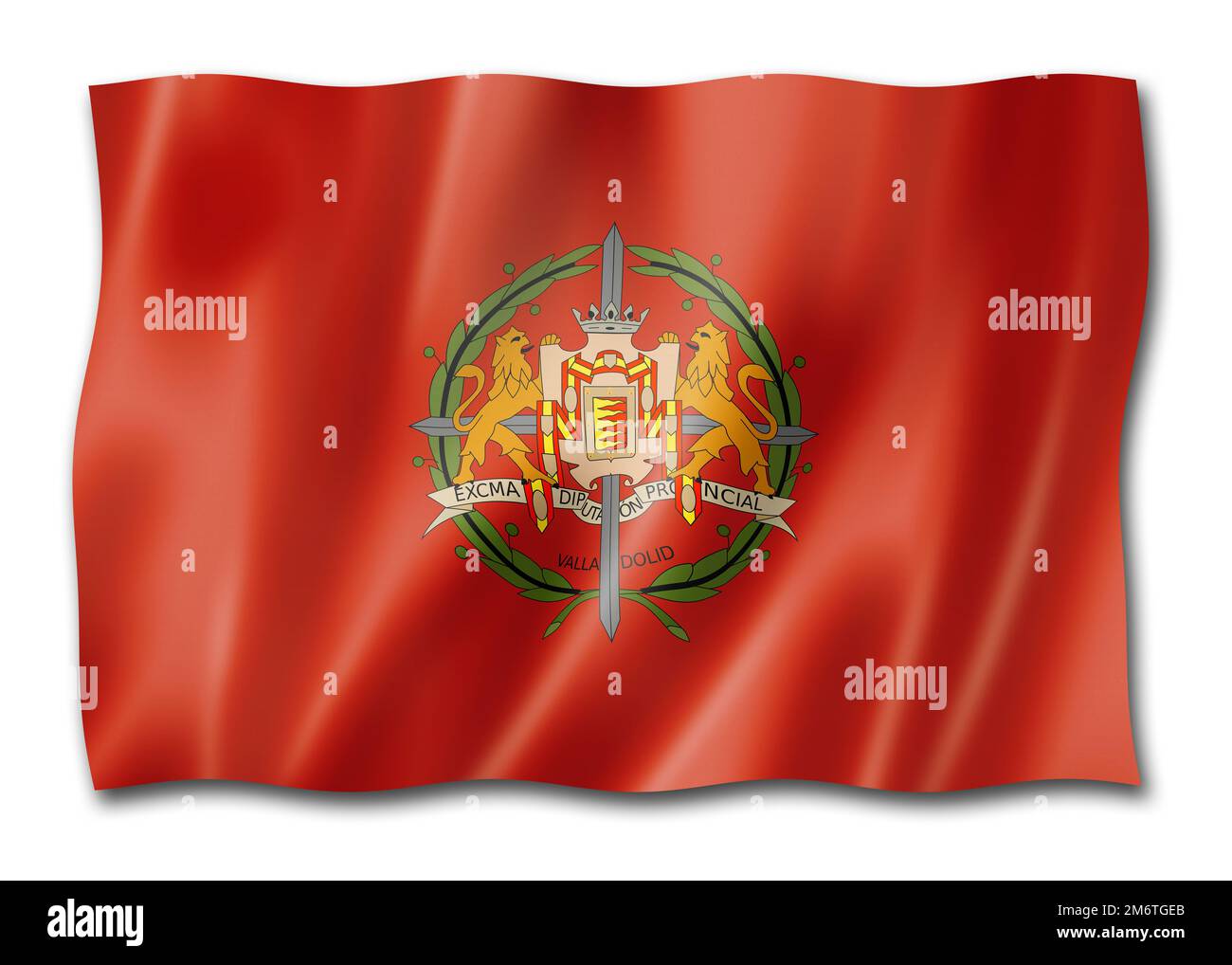 Valladolid province flag, Spain Stock Photo - Alamy