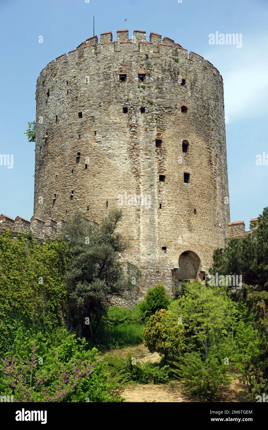 Rumeli Hisarı Castle, located in Istanbul, Turkey, was built by Fatih ...