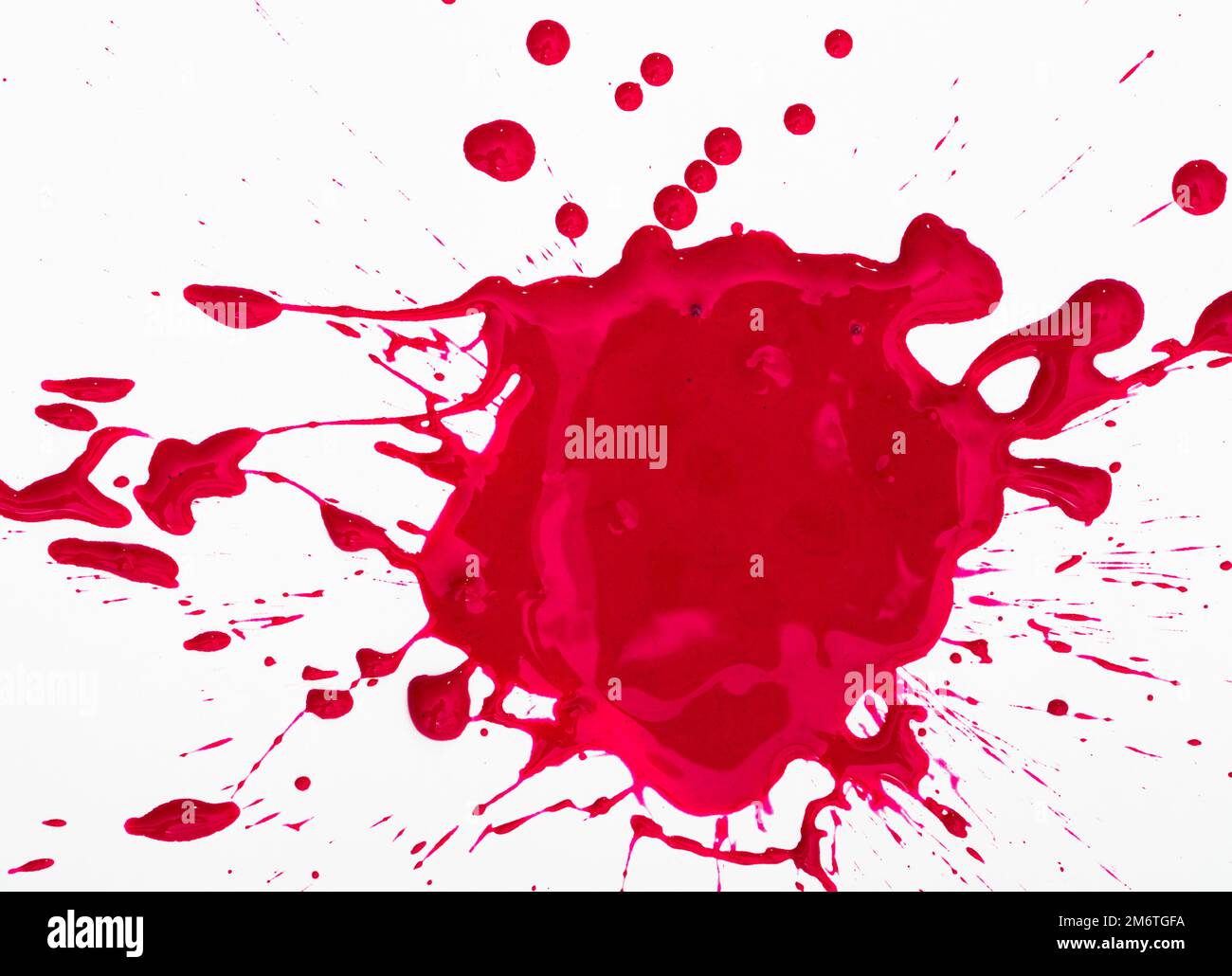 Red blot isolated on white Stock Photo - Alamy