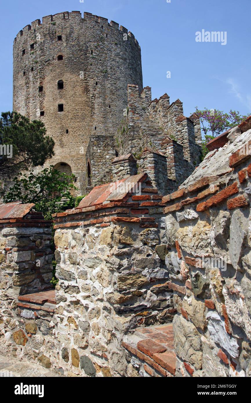 Rumeli Hisarı Castle, located in Istanbul, Turkey, was built by Fatih ...