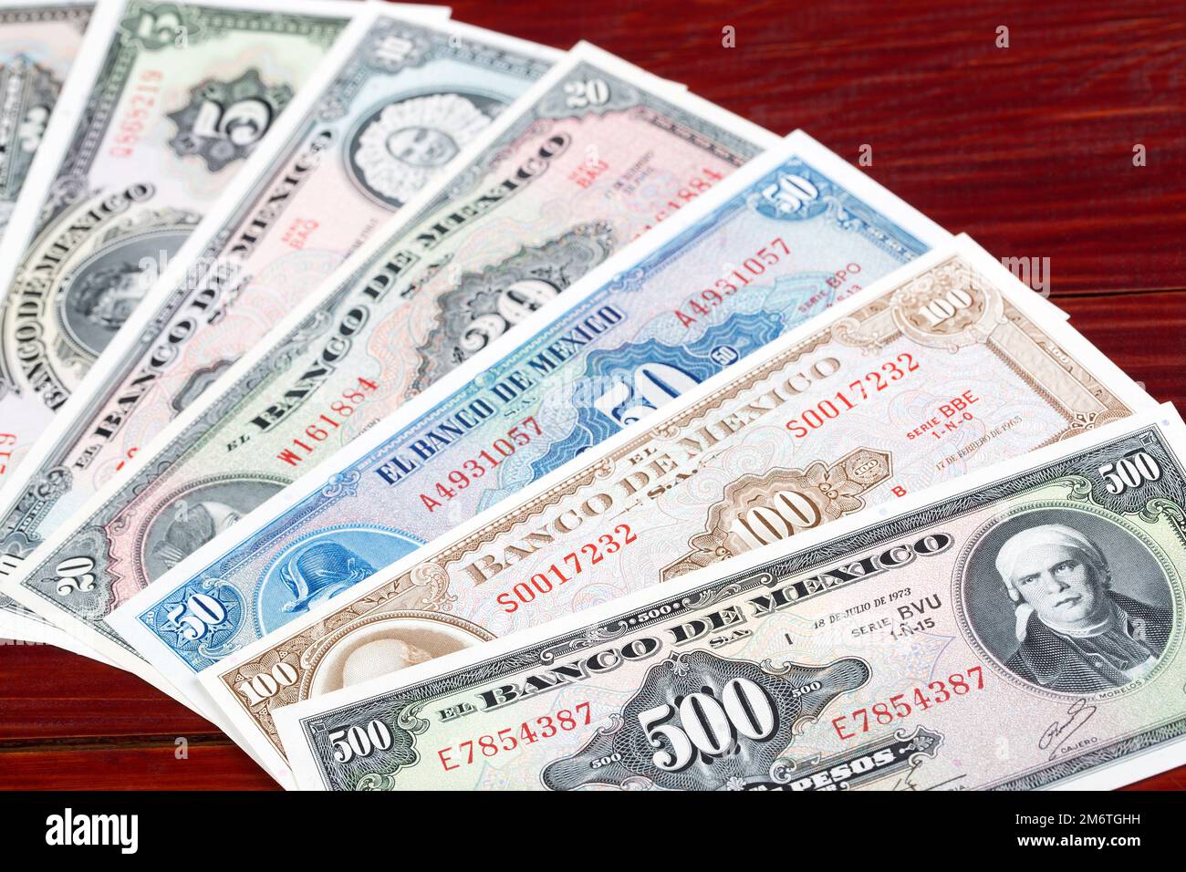Old Mexican Pesos a background Stock Photo - Alamy