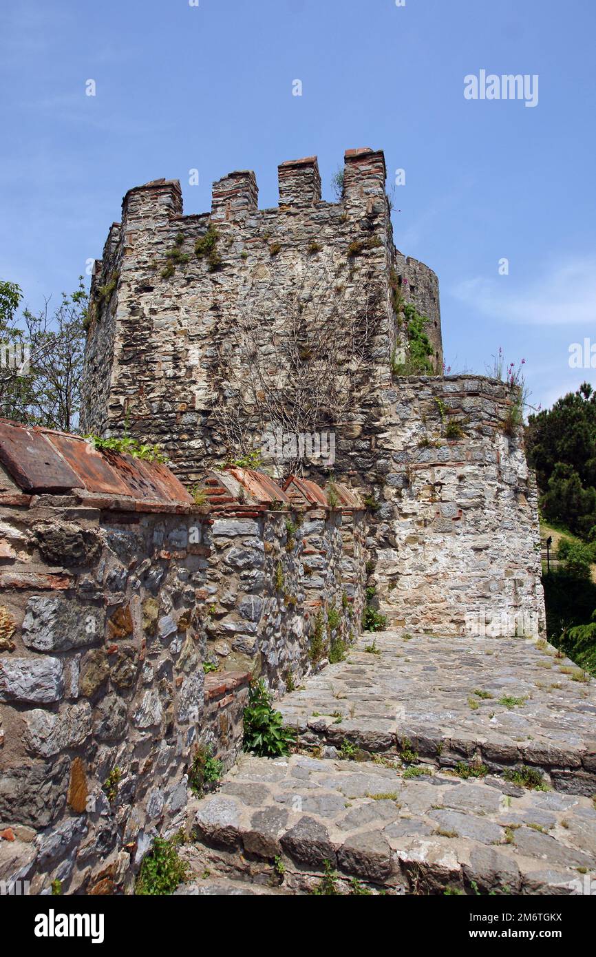 Rumeli Hisarı Castle, located in Istanbul, Turkey, was built by Fatih ...